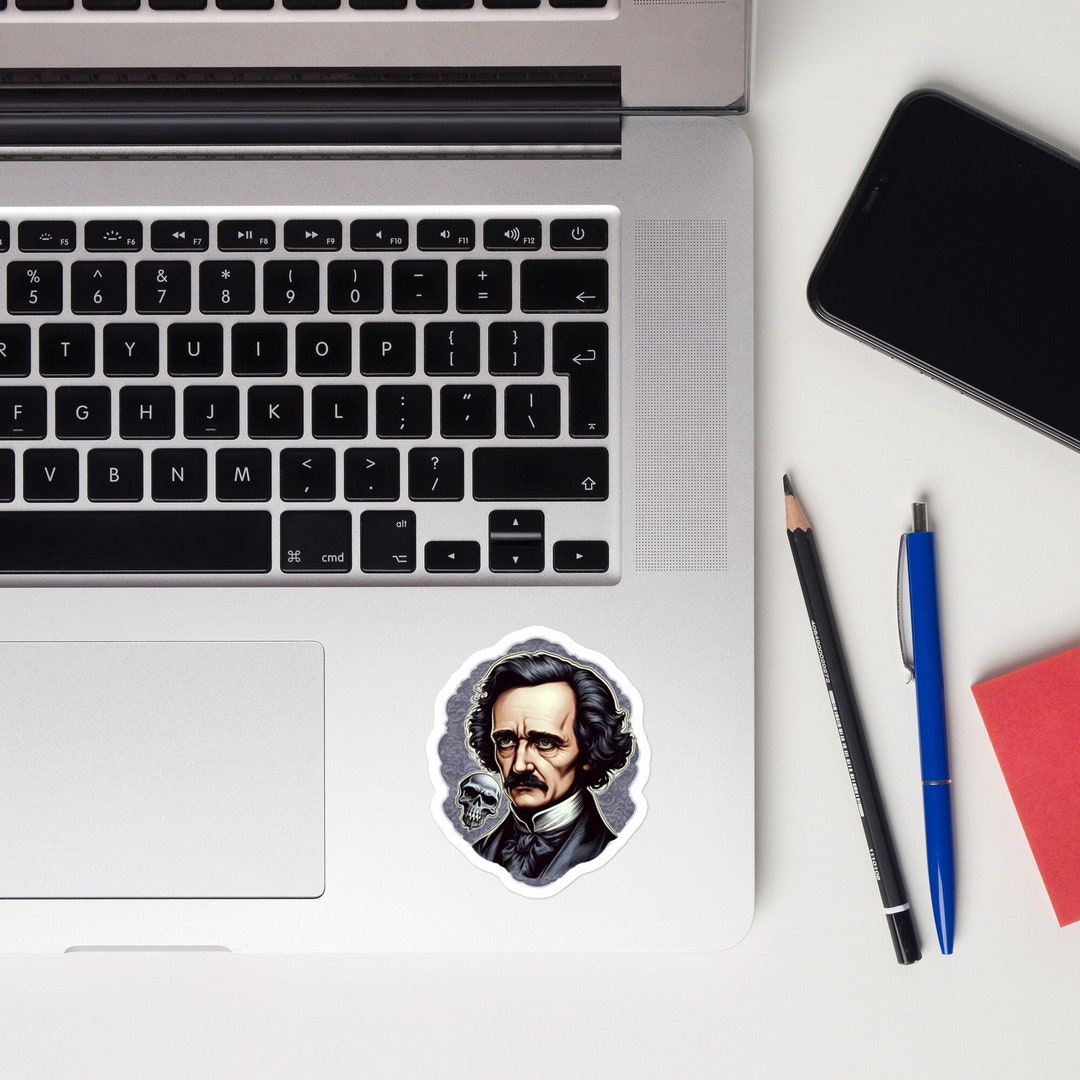 Edgar Allan Poe Sticker, Edgar Allan Poe Sticker. Gothic Art and ...
