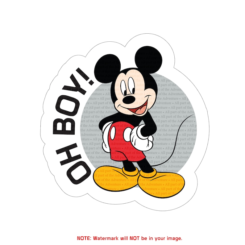 Mickey Mouse Oh Boy SVG and PNG Graphic. - Etsy