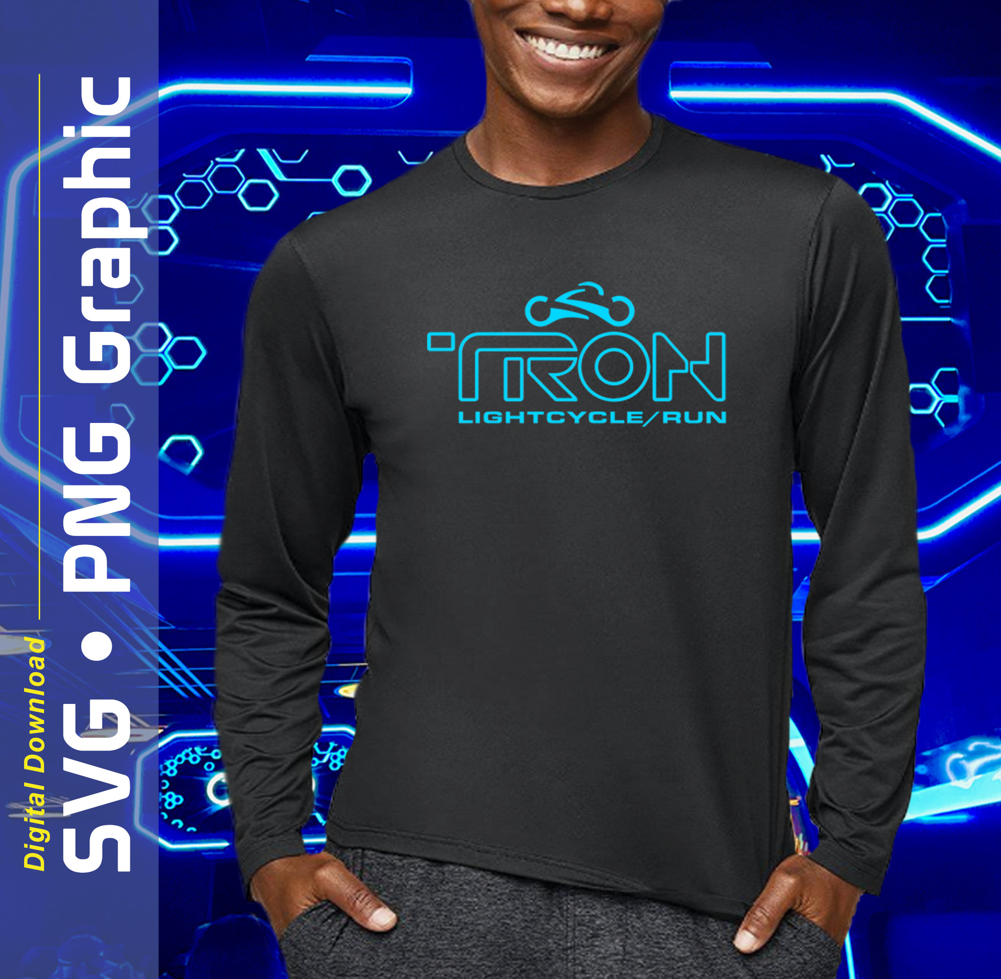 TRON Lightcycle Run – SVG and PNG Graphic. - Etsy
