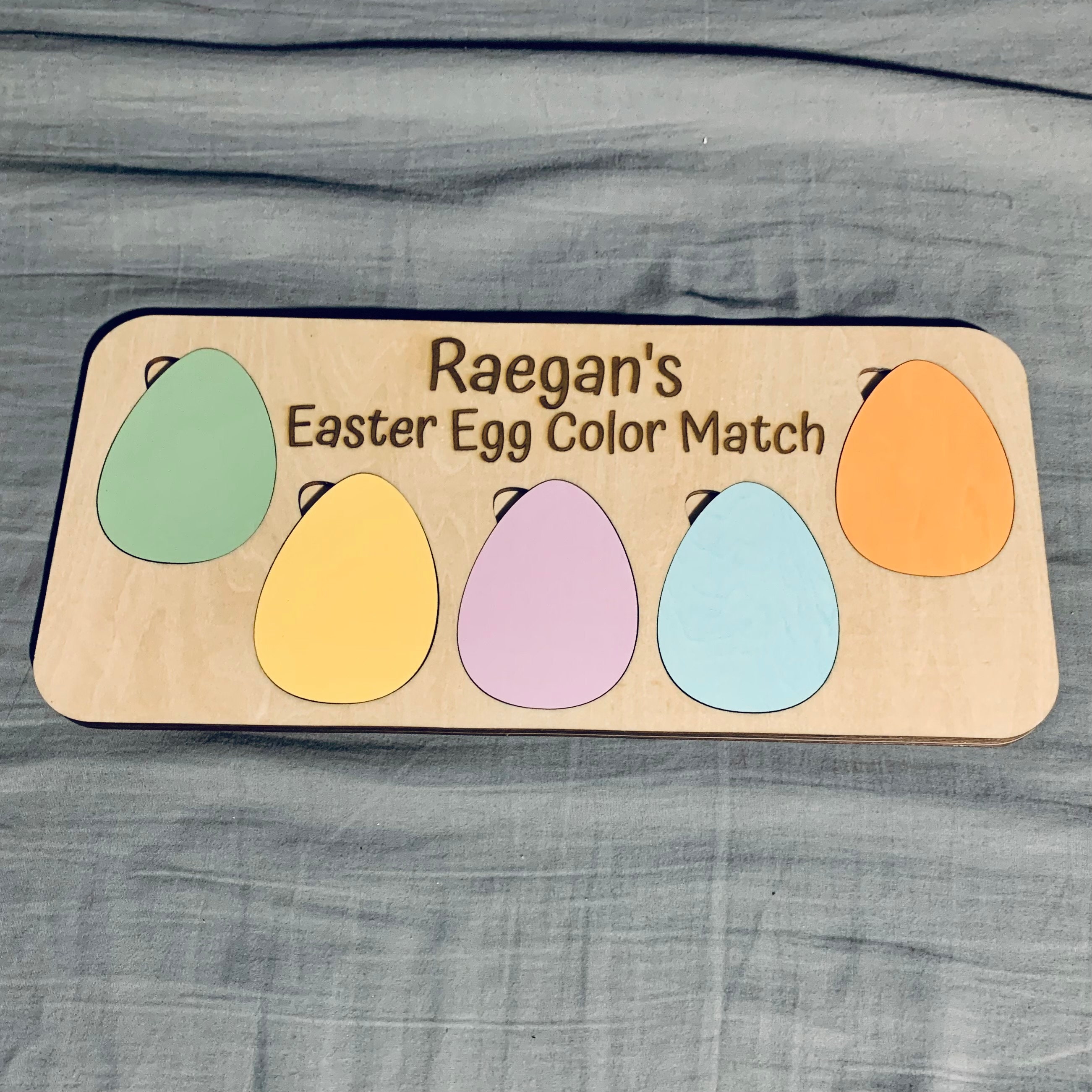Custom Easter Egg Color Match Puzzle, Handmade Toys, Montessori Toys ...