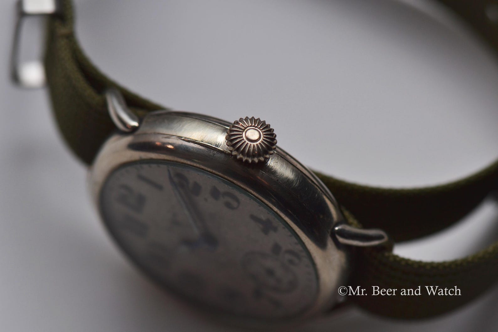 1918 Rare Giant 6s Vintage Elgin, Duo Shrapnel Guard, WWI First ...