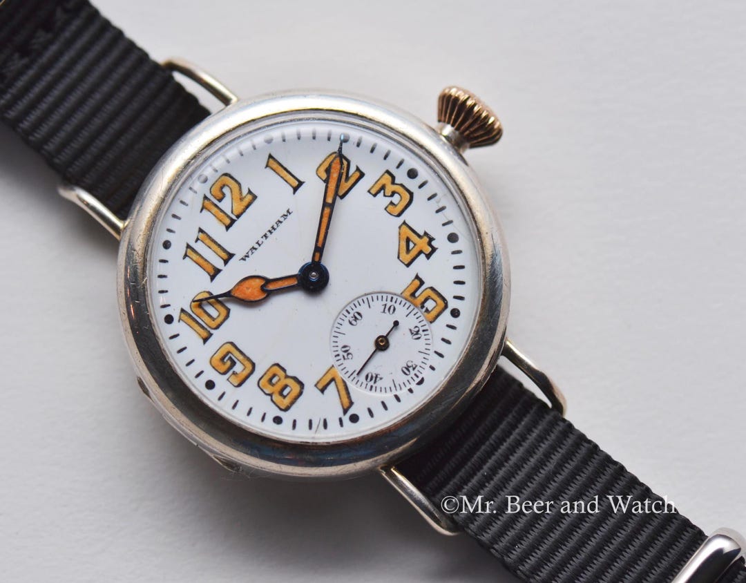 1917 Rare Vintage Waltham Trench Watch, Sterling Silver, Military ...