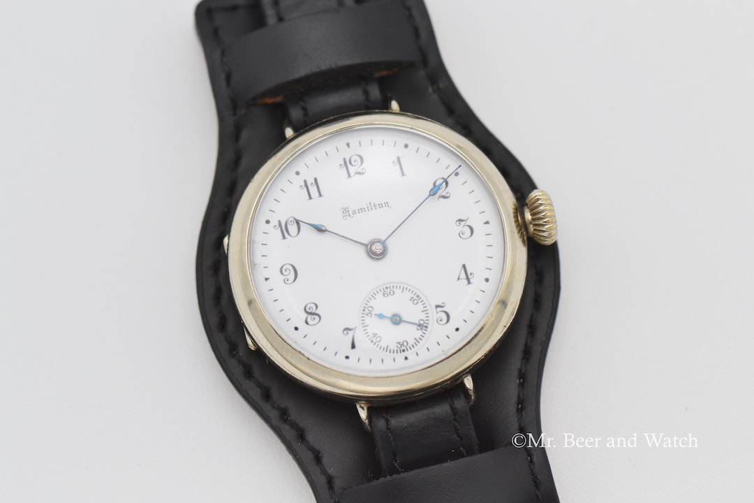 1912 Exceptionally Rare Vintage WWI Hamilton Trench Watch, 19 Jewels ...