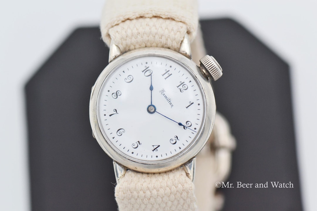 1910 Exceptionally Rare Vintage WWI Hamilton Trench Watch, 17 Jewels ...