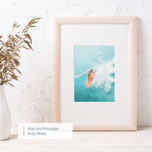 Surf Girl Print, Beach Wall Art, Surf Boho Wall Art, Surfing Wall Decor ...