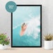 Surf Girl Print, Beach Wall Art, Surf Boho Wall Art, Surfing Wall Decor ...
