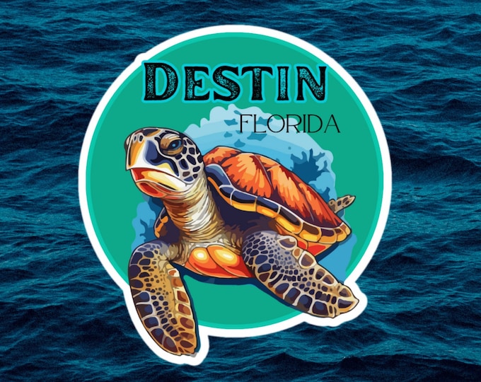 Light Blue Sea Turtle Sticker Animal Stickers Ocean Sticker MacBook ...