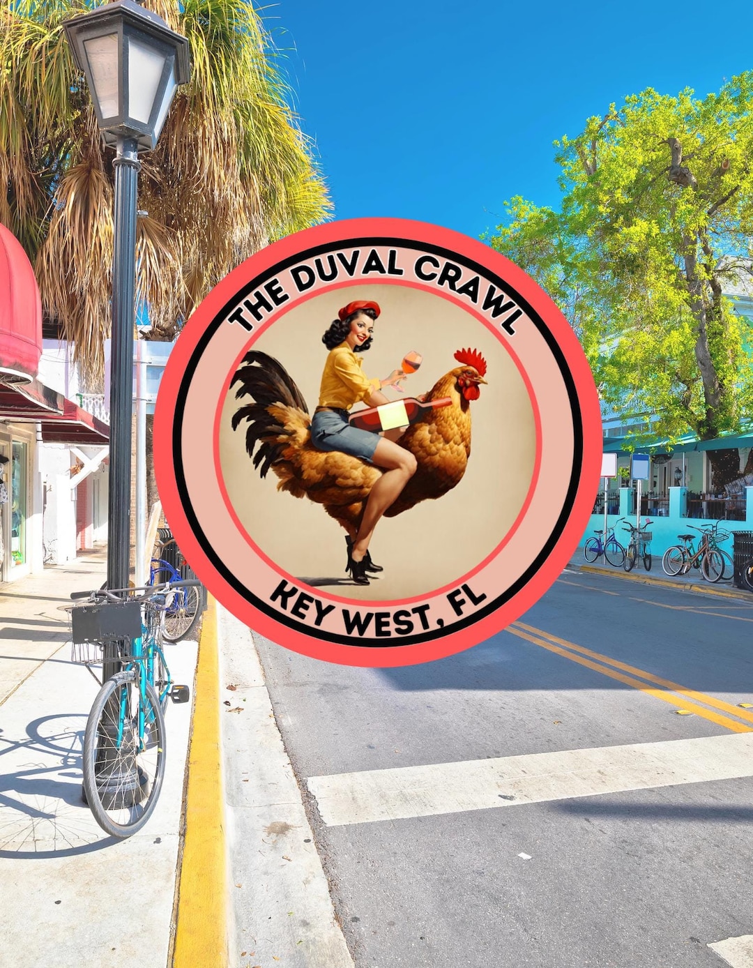 The Duval Crawl Key West Florida Sticker! 3"x3" Waterproof! Made in the ...