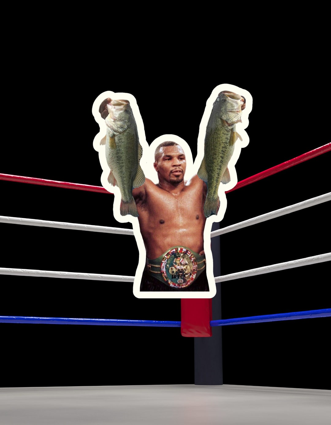 Mike Tyson Funny Fishing Decal/sticker! 3.5"x2.6" Waterproof! Made in ...