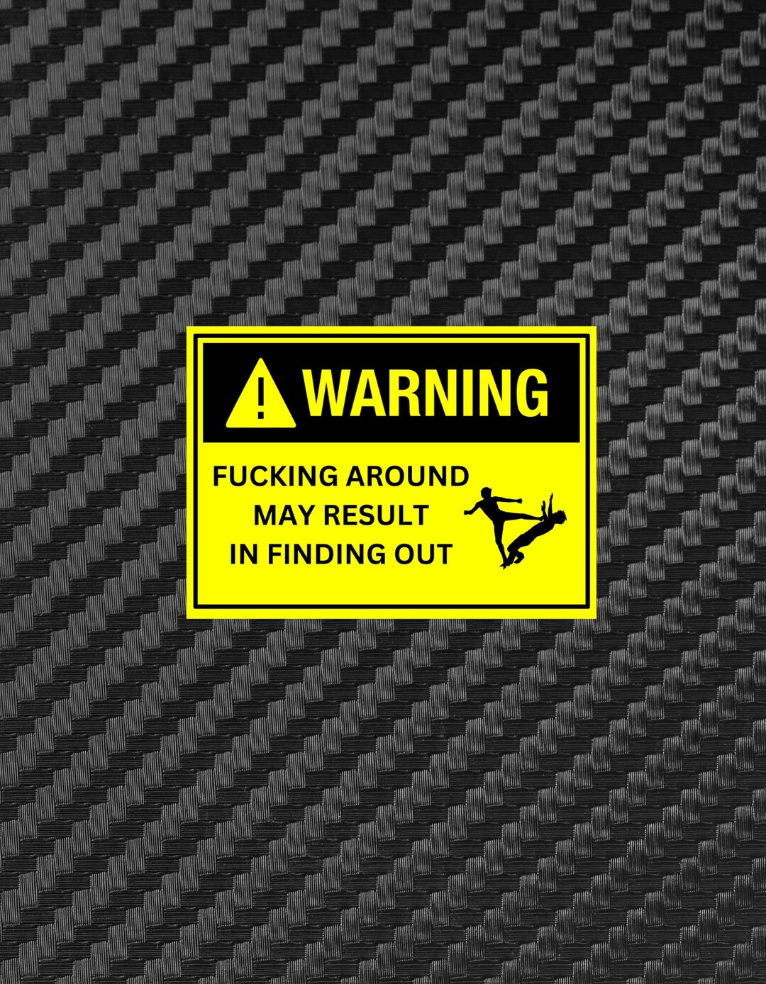 WARNING! F*ck Around Find Out Sticker! 3.5"x2.5" Waterproof! Made in ...