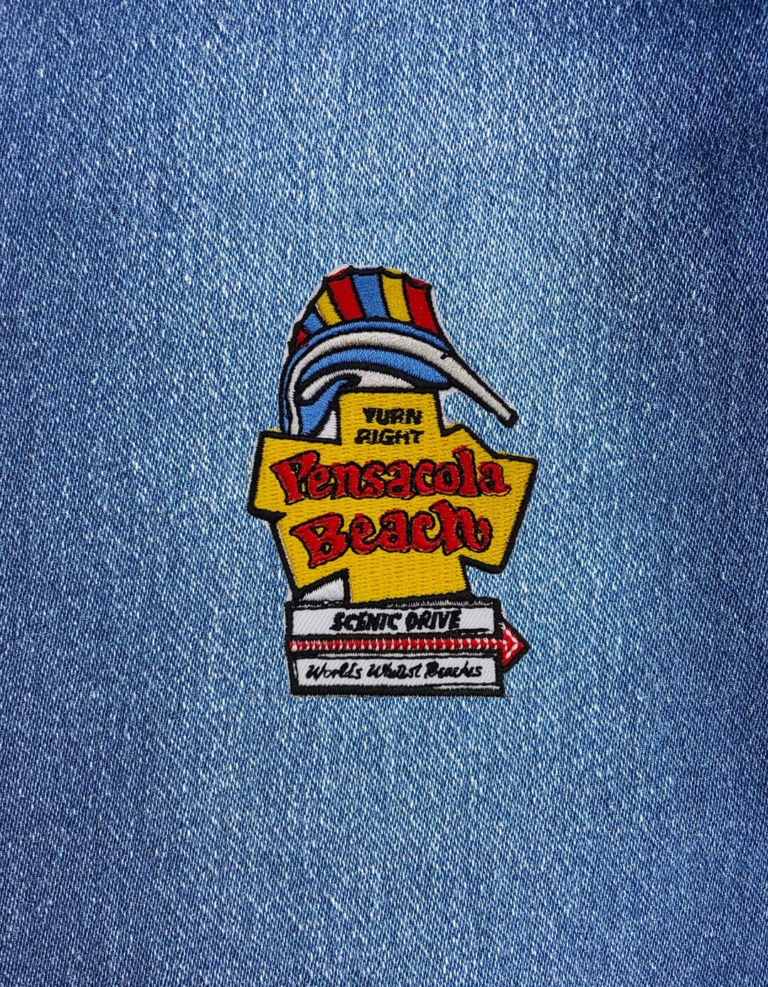 Pensacola Beach Sign Patch! 3"x2" - Etsy