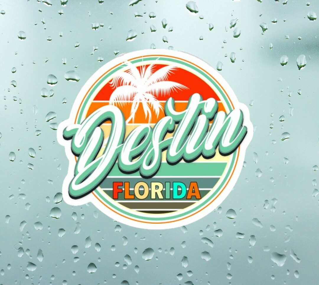 Destin Florida Sticker! Waterproof! 3.5"x3" Made in the USA! - Etsy