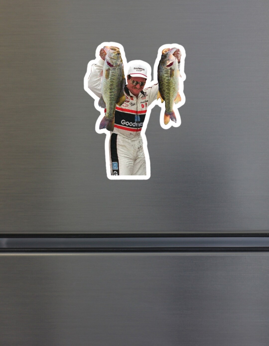 MAGNET! Dale Earnhardt Bass Fishing Magnet! 4"x3" Made in the USA! - Etsy