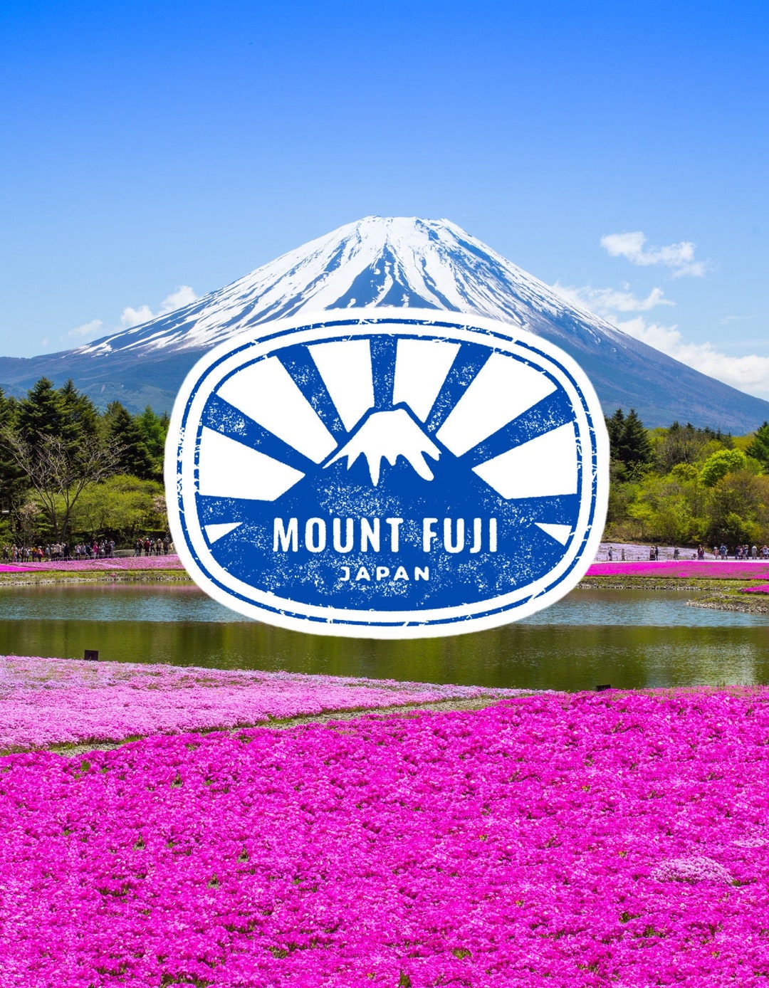 Mount Fuji Japan Vinyl Decal/sticker! 3"x2.25" Waterproof! Made in USA ...