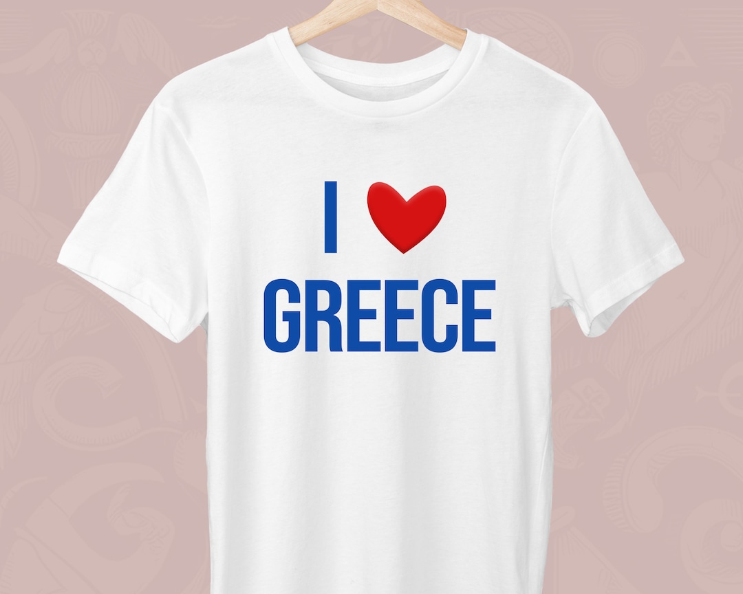 I Love Greece, Greece Unisex T-shirt, Greek T-shirt, Greek Heart, Greek ...