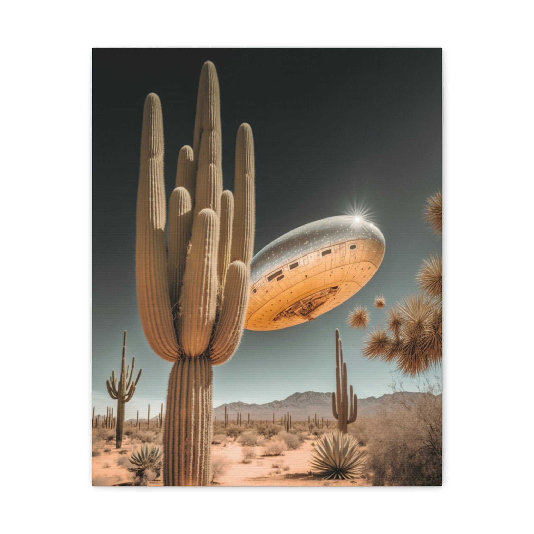 UFO in the Desert, Canvas Gallery Wraps - Etsy