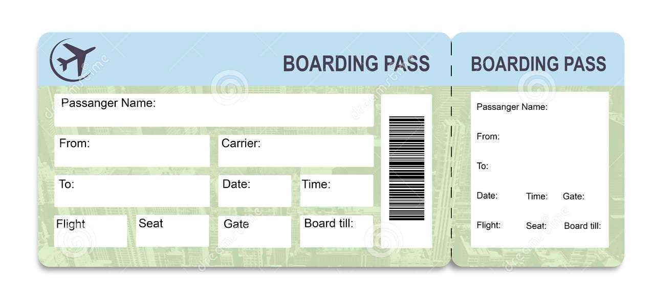 Editable Boarding Pass Template (digital Download) - Etsy