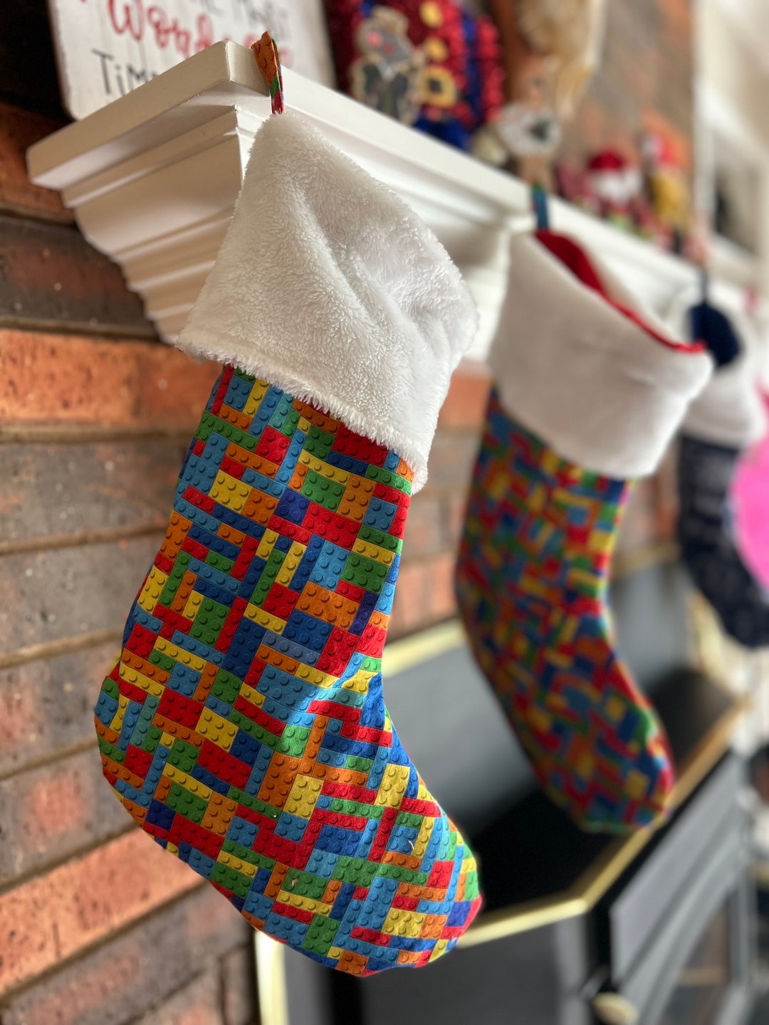 Building Blocks Stocking 2 Sizes - Etsy