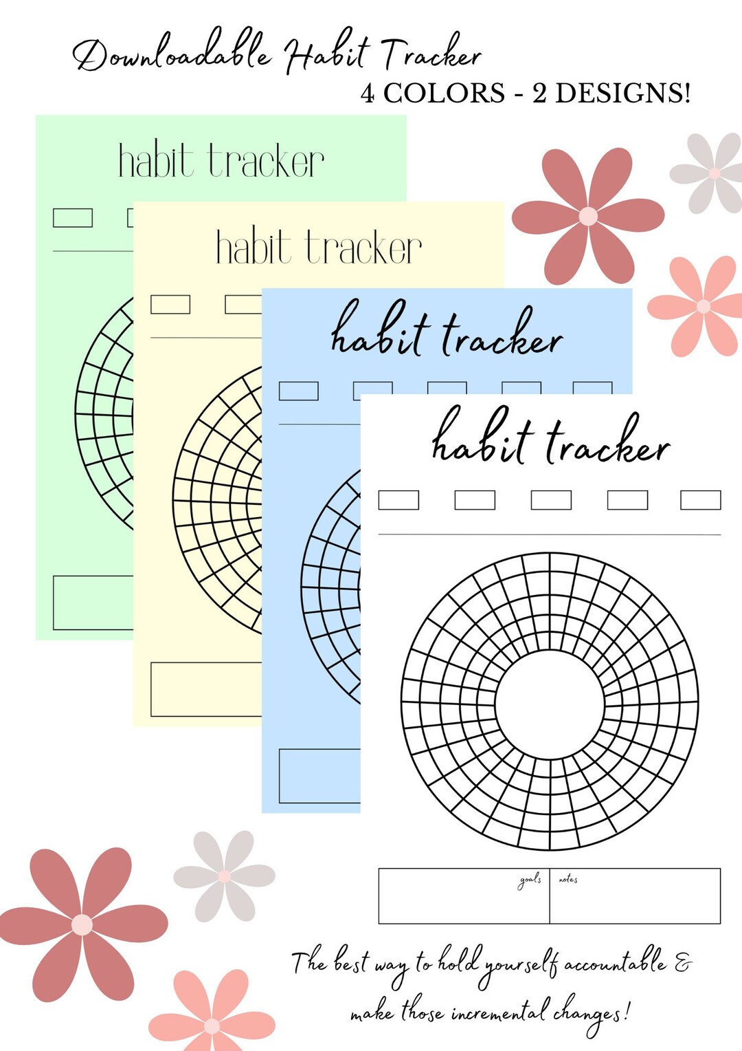 Habit Tracker - Stay Organized & Reach Your Goals! Daily/monthly for ...