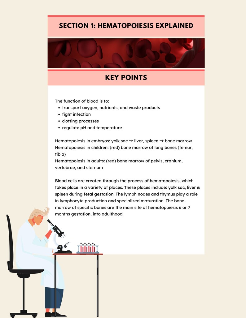Hematology: Rbc Study Guide - Cheat Sheet - Heme - Mlt/mls/mt/rn - Nclex Study - Laboratory Ascp ...