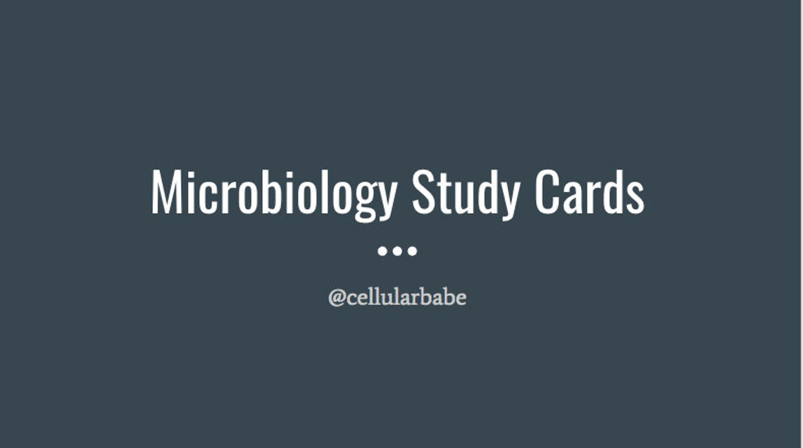 Microbiology Study Cards Micro Notes MLT/MLS/RN Micro - Etsy