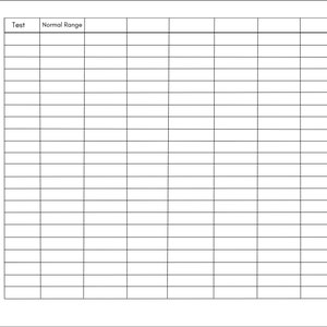 Medical Lab Result Health Tracker | PDF | 6 Different Templates ...