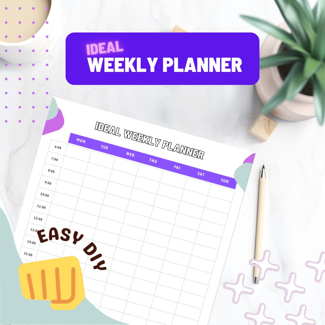 Your Ideal Weekly Planner - Etsy