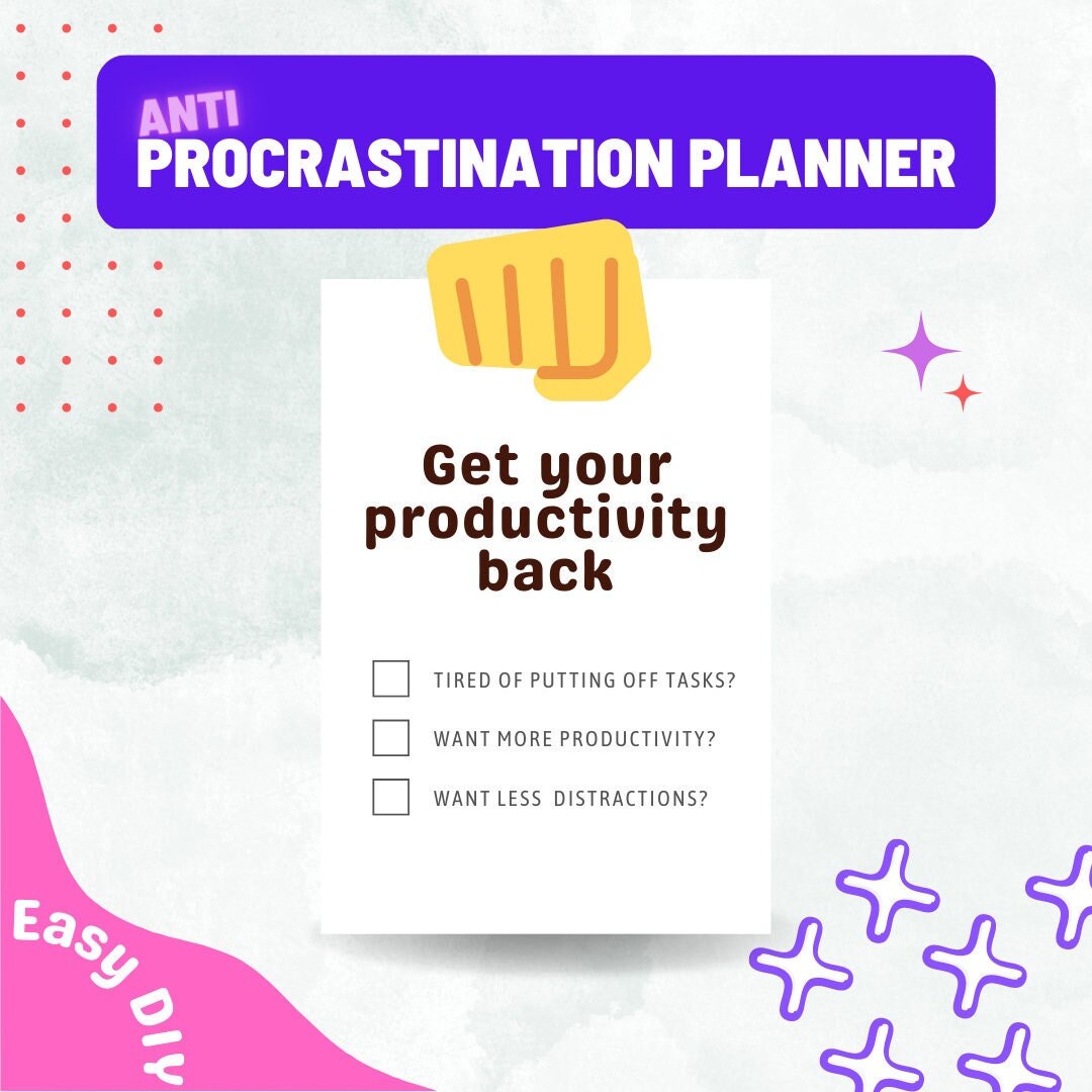 2023 Anti Procrastination Planner - Etsy