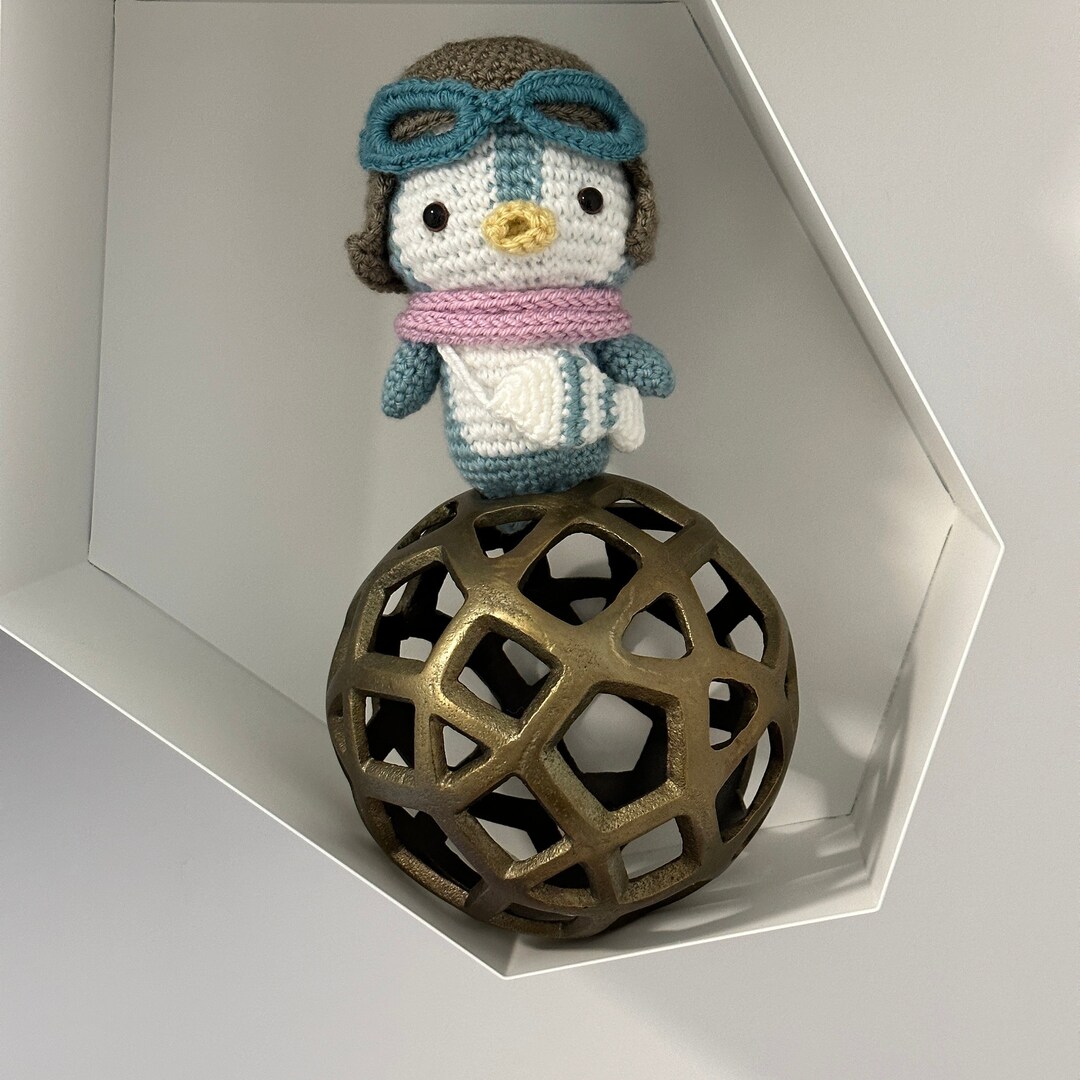 Handmade Pilot Penguin Crochet Plushie Toys | Mini Crochet Pilot ...