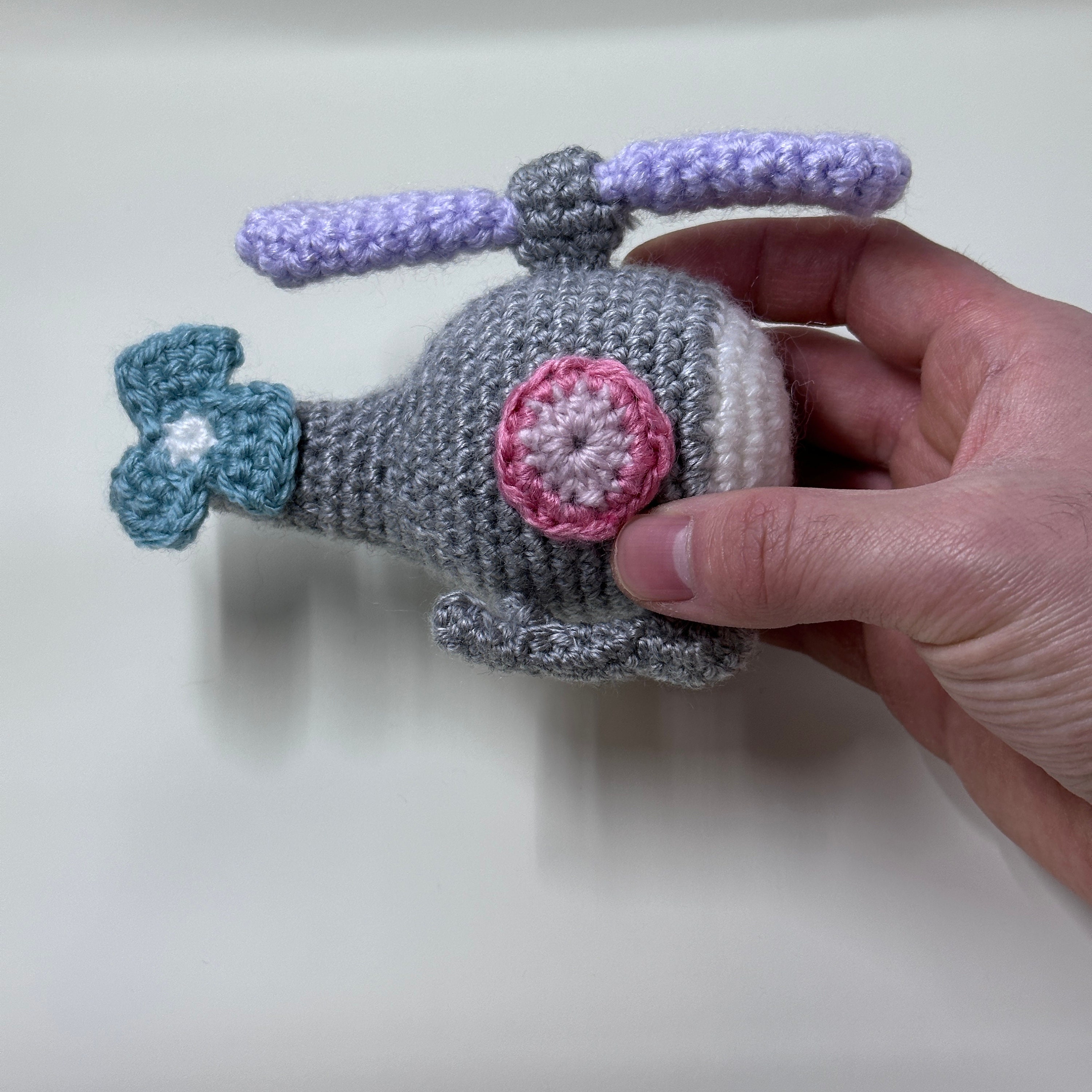 Handmade Helicopter Crochet Plushie Toys Mini Crochet Chopper Home Deco ...