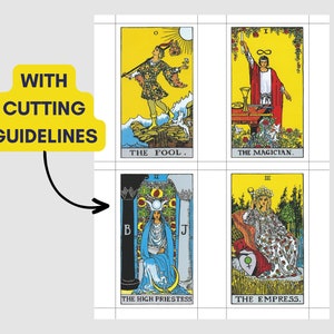 Rider Waite Digital 78 Tarot Card Deck, Double Sided, NO GUIDEBOOK - Etsy