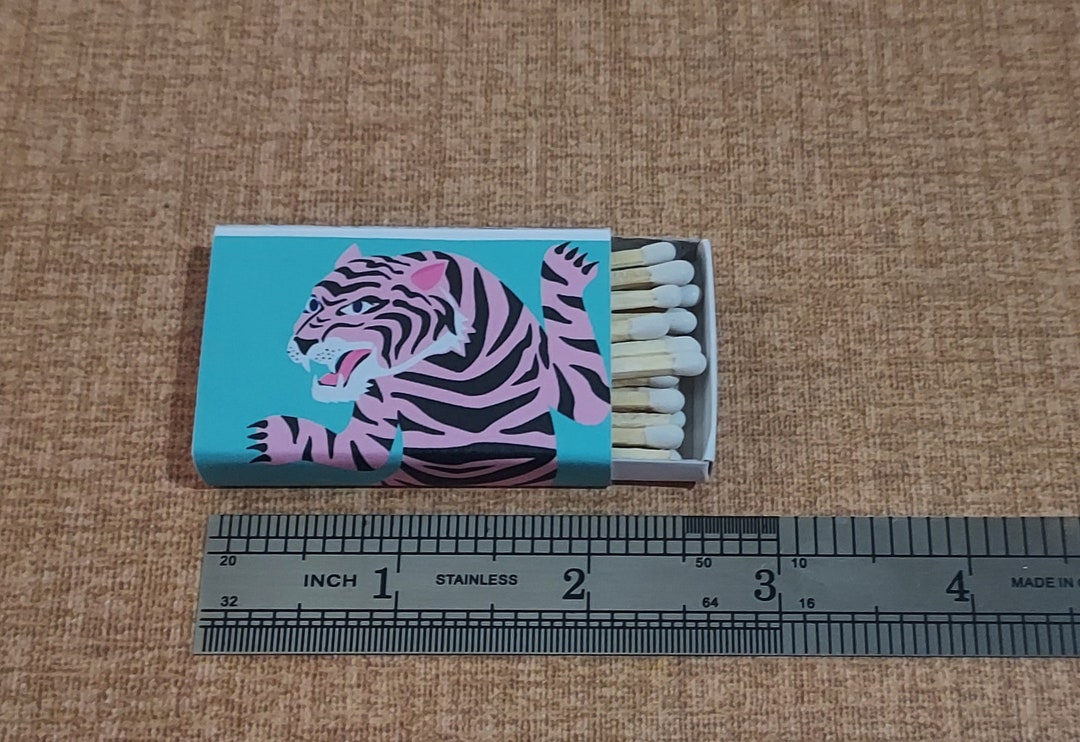 Decorative Matchbox With Blue Tiger Paper - Etsy