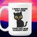 Black Cat Coffee Mug 150z, Black Cats Mug, Gift for Black Cat Owners, I ...