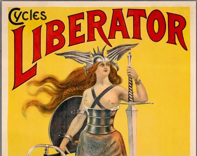 The Cycles Liberator, Poster, Art Deco Image, French Advertising ...