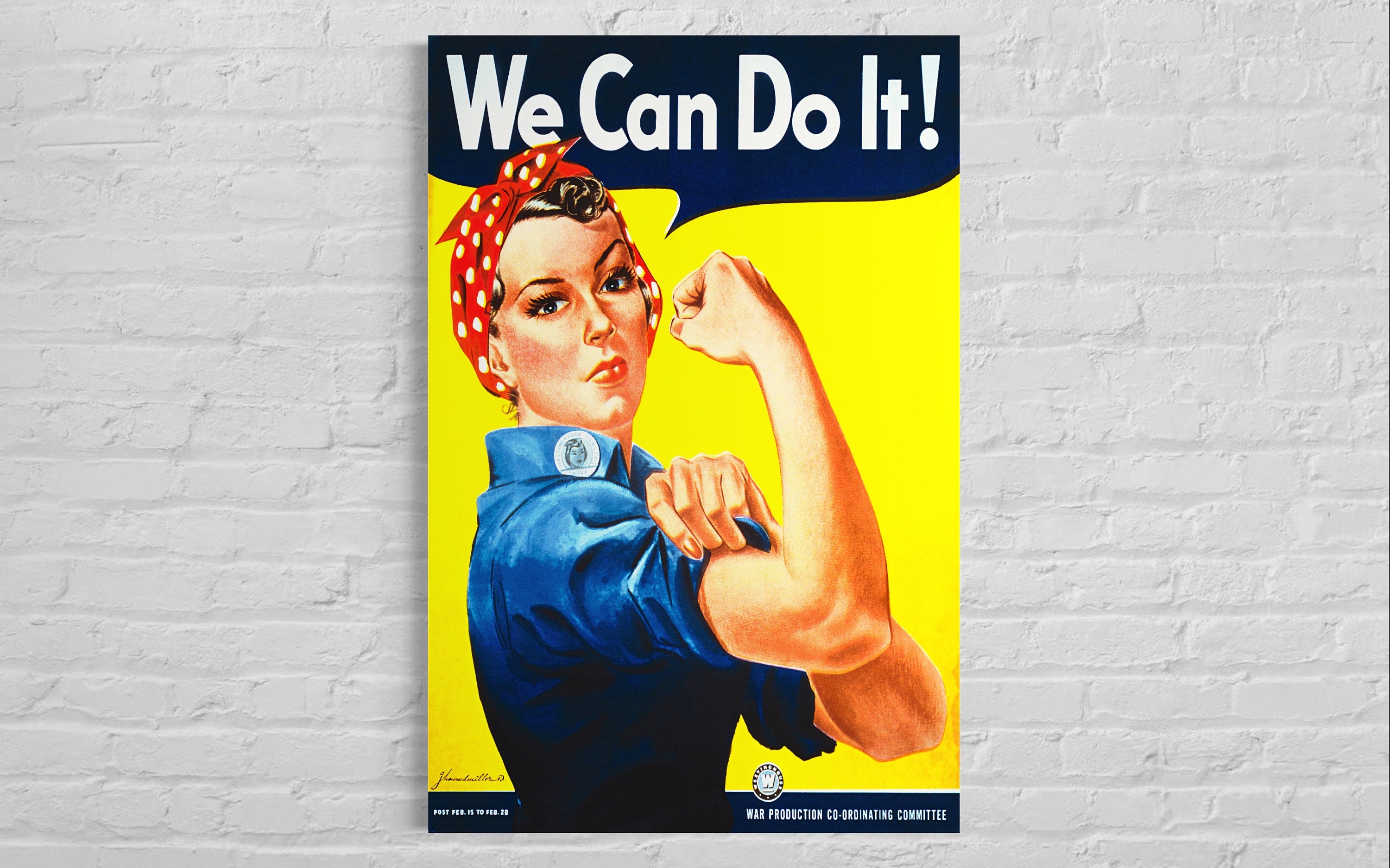 We Can Do It! Poster! Rosie the Riveter, Iconic Wwii Poster, Americana ...