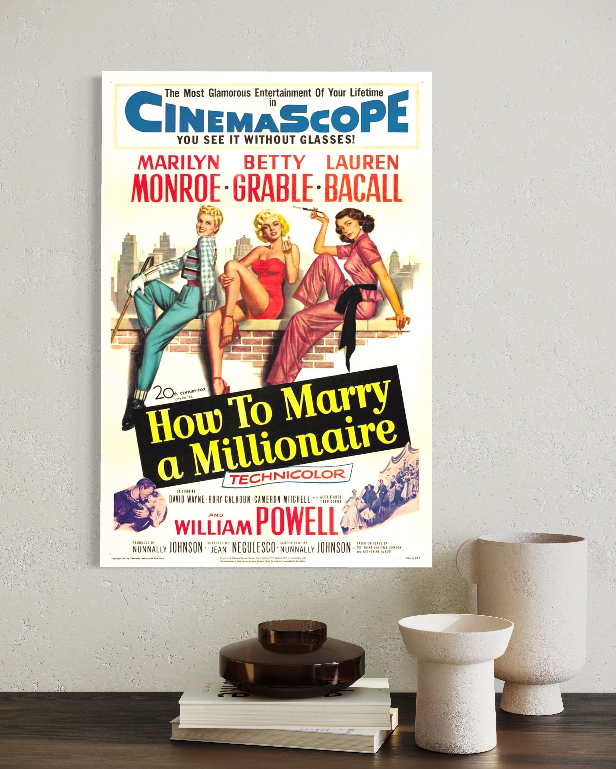 How to Marry a Millionaire Movie Poster Reproduction. Wall Art ...