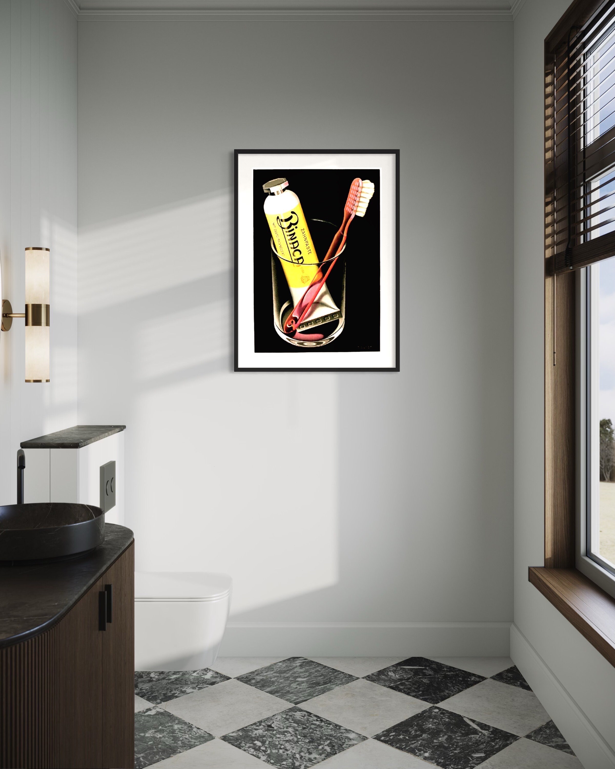 Bianca Toothpaste Poster, Unique Bathroom Wall Art, Toothpaste ...