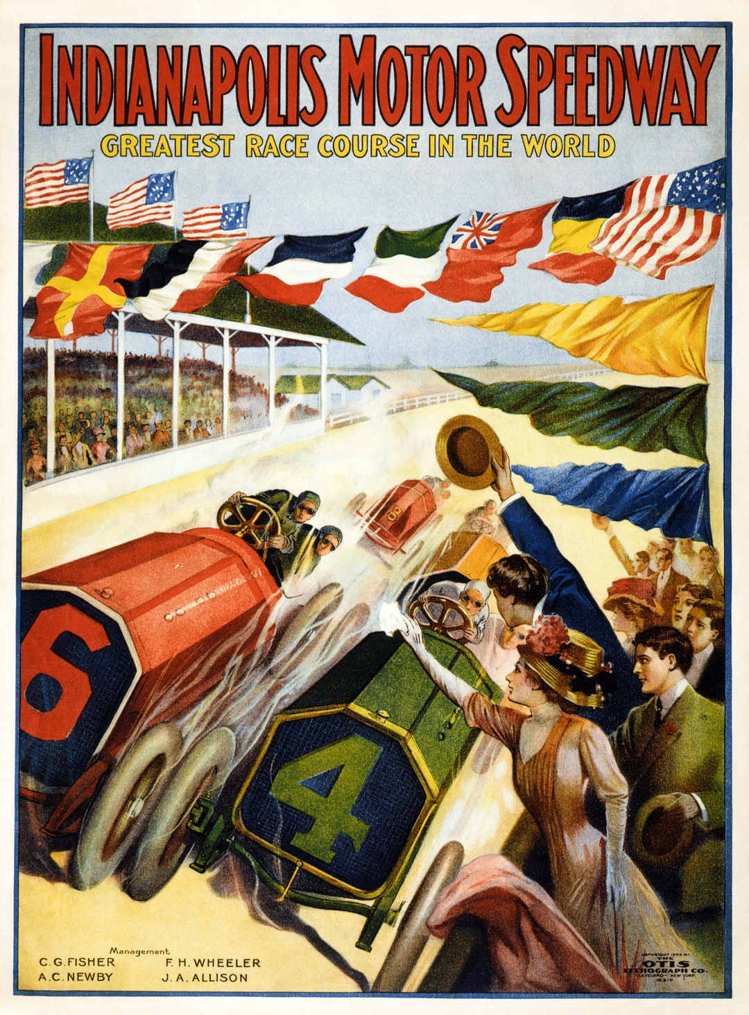 Indianapolis Motor Speedway Art Racing Posters Auto Posters - Etsy