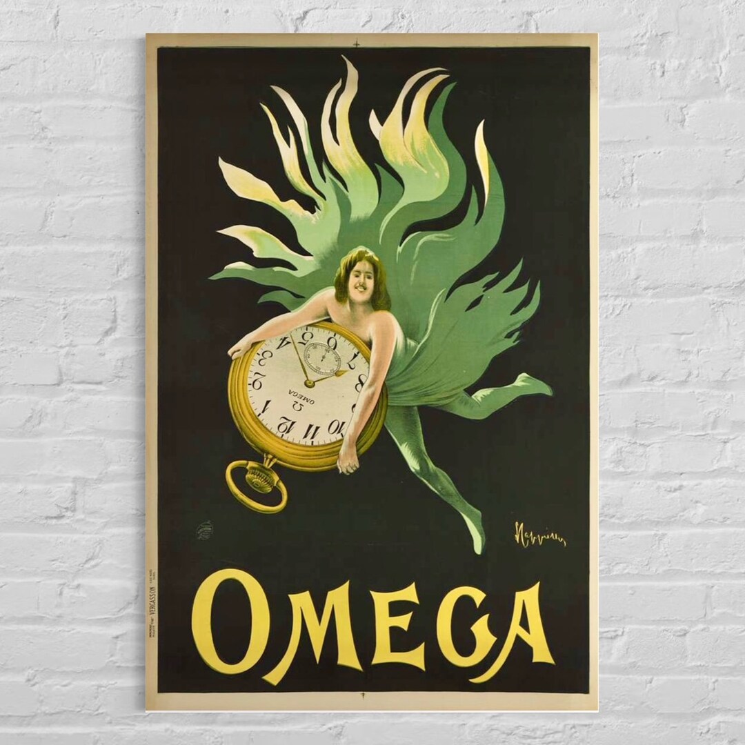 Omega Watch Art Deco Poster, Science and Technology Poster, Vintage ...