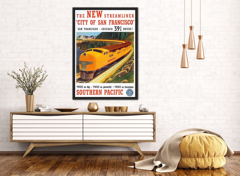 The New Steamliner City of San Francisco and Northern Pacific Poster ...