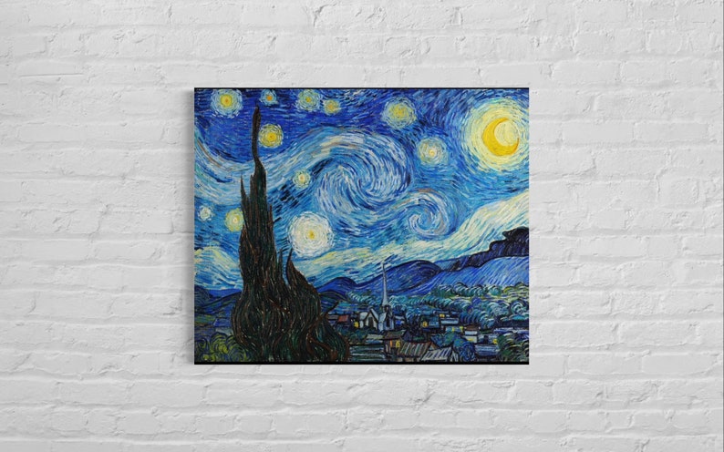 Starry Night by Vincent Van Gogh 1889 - Etsy