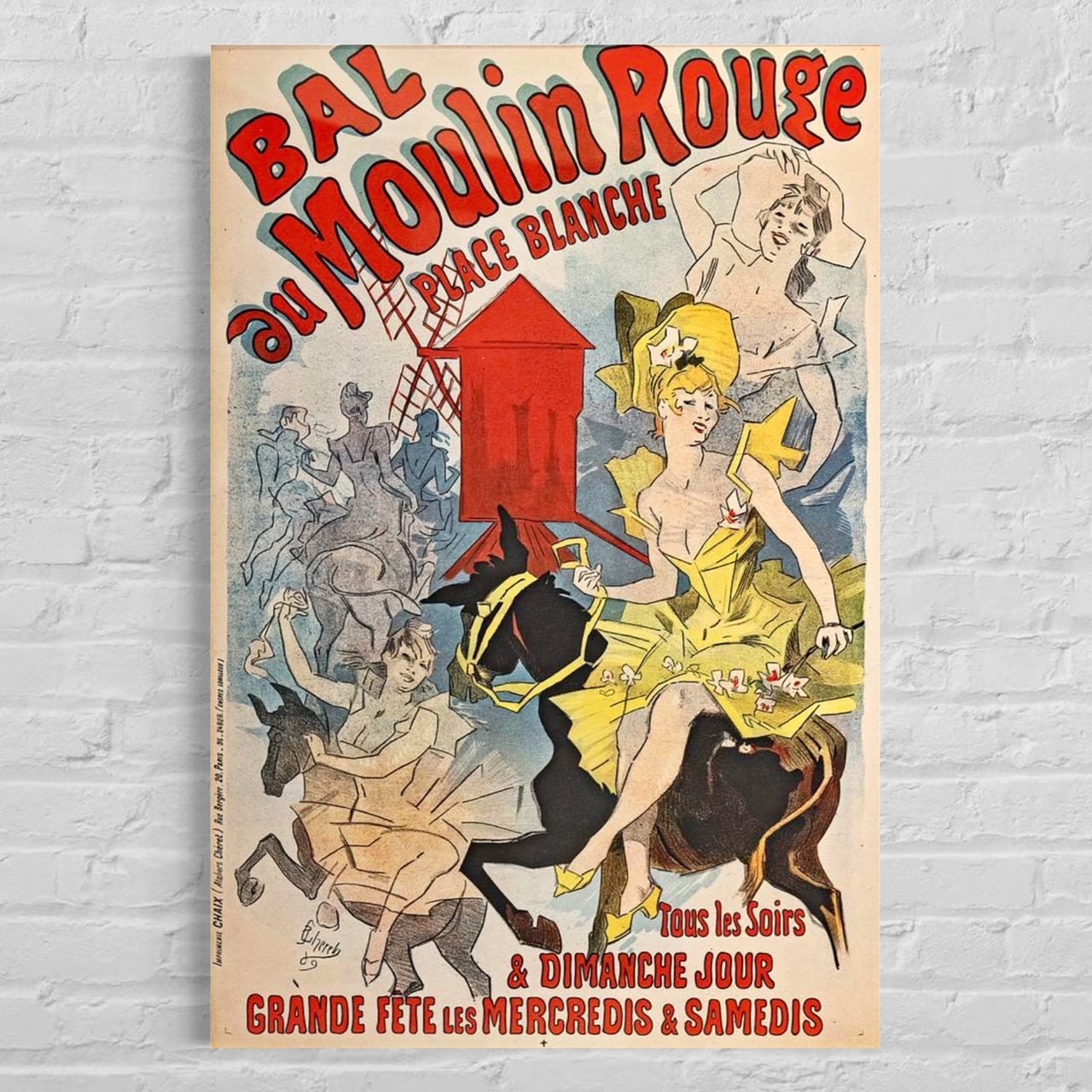 Bal Au Moulin Rouge Poster Reproduction Originally Created by Jules ...