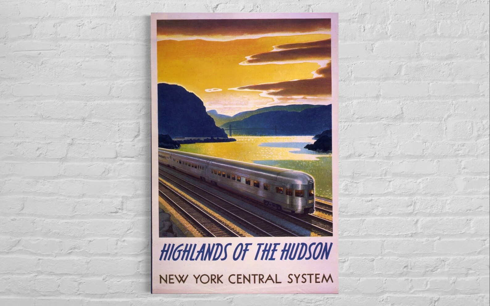 Highlands of the Hudson Train Poster, New York Transportation, New York ...