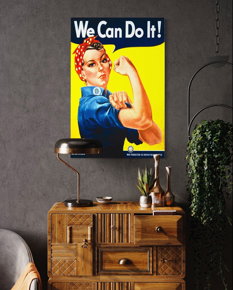 We Can Do It Poster Rosie the Riveter, Iconic Wwii Poster, Americana ...