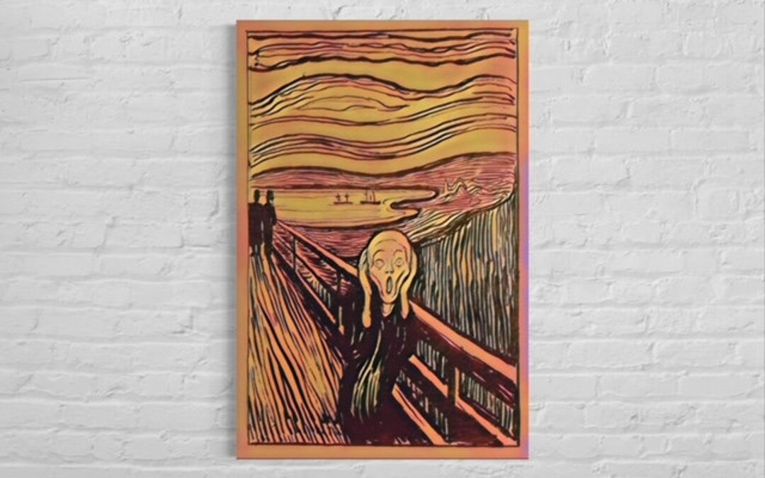 The Screem by 1893 Edvard Munch Variation in More Orange Color - Etsy