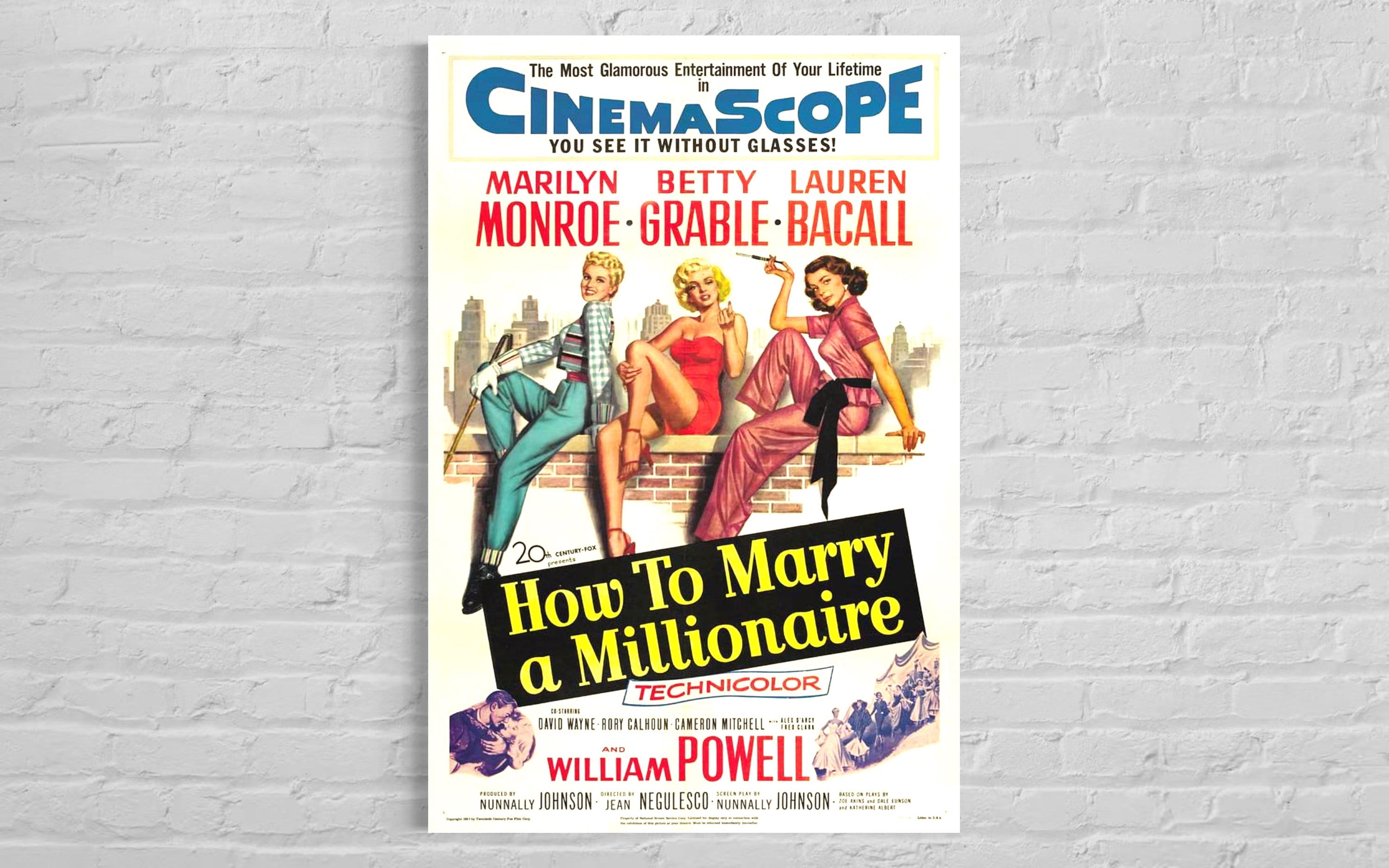 How to Marry a Millionaire Movie Poster Reproduction. Wall Art ...