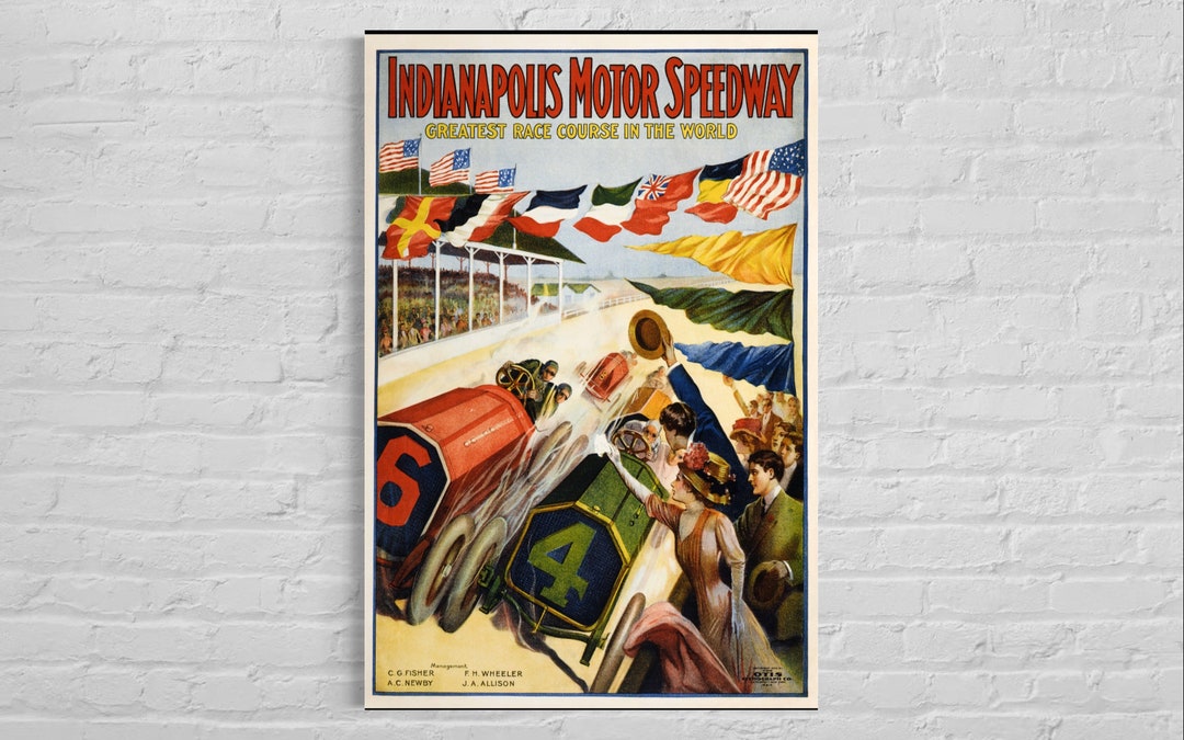 Indianapolis Motor Speedway Art, Racing Posters, Auto Posters, Auto ...