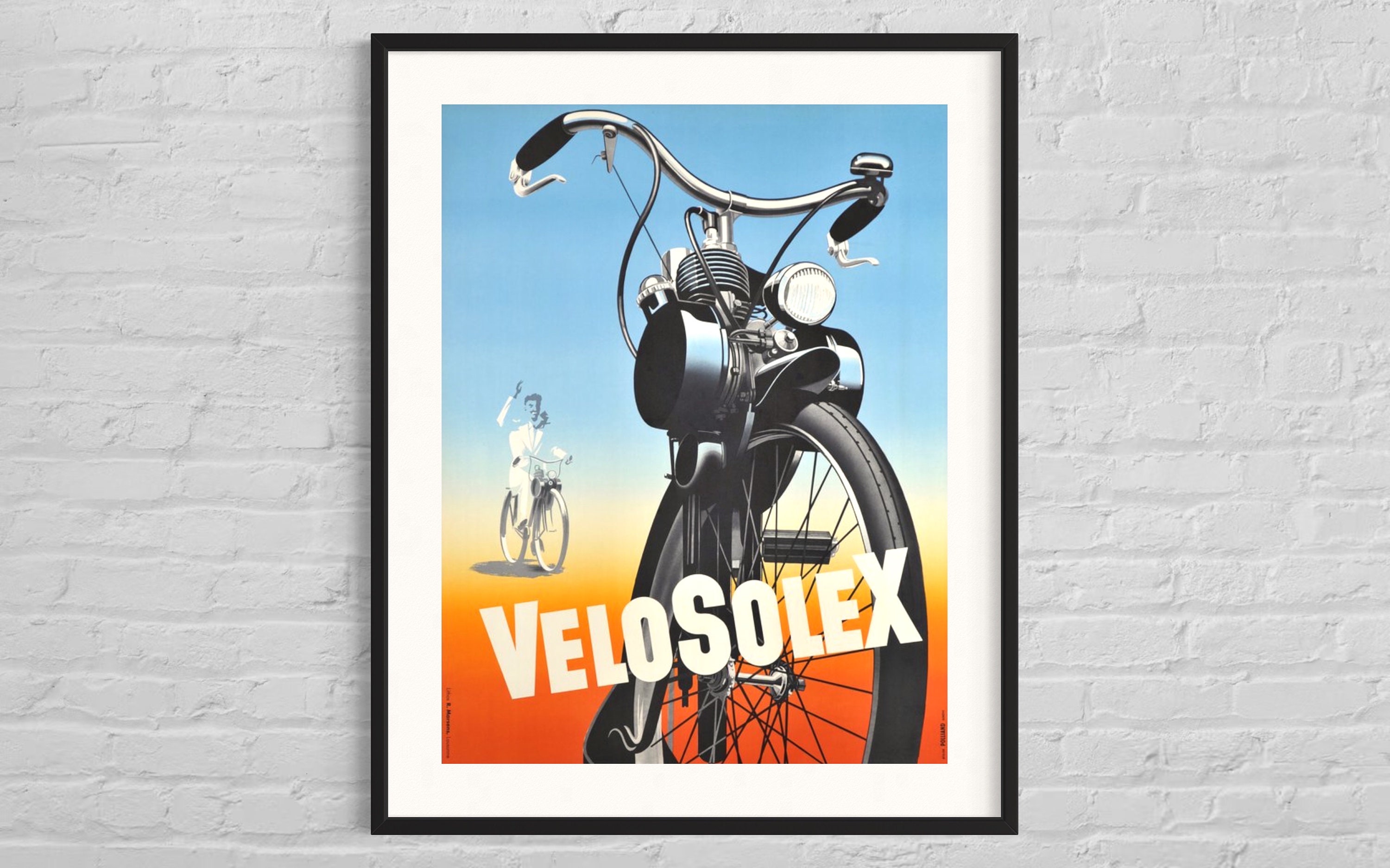 Velosolex Bikes Company Poster, Wall Art, Auto Related Art, Garage Wall ...
