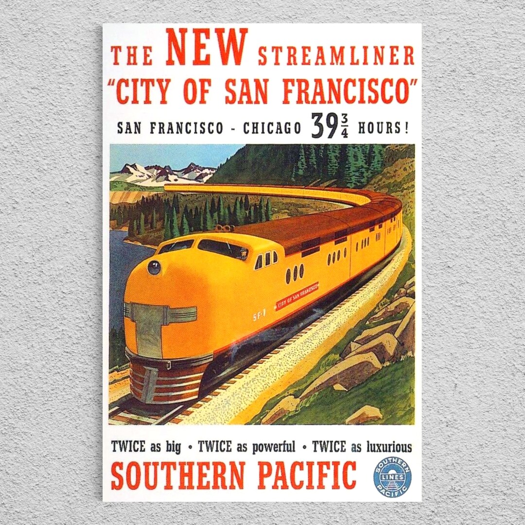 The New Steamliner City of San Francisco and Northern Pacific Poster ...