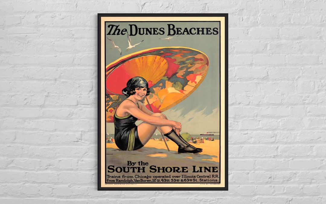 The Dunes Beaches By The South Shore Rail Lines Poster Reproduction
